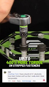 400% more torque on a stripped hex bolt 💪🔩 Upgrade your tool set today and experience the superior quality of a professional-grade S2 Steel RPT Hex set. With its lifetime warranty, you can trust that this replacement will never let you down. Say goodbye to the hassle of dealing with stripped hex bolts and hello to a more efficient and reliable way to remove them as well as prevent damage. Professional Grade. Professional Grip. Elevate your workmanship to the next level with GripEdge RPT Hex. #
