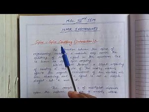 Spin-Spin coupling(interaction) in NMR spectroscopy...