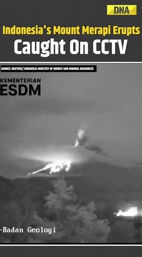 Terrifying Moment: Mount Merapi Erupts In Indonesia | Caught On CCTV #shorts