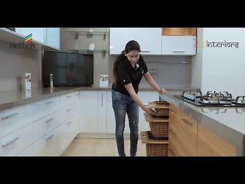 Hettich Modular Kitchen Interior | Innotech Kitchen Solution | ZAD Interiors