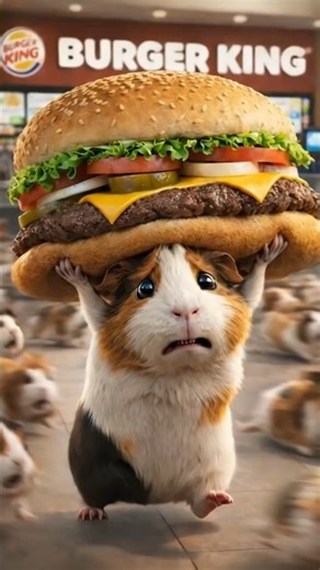 Action Movie Trailer: Guinea Pig vs. Whopper Grandma 🐹👑#shorts #guineapig