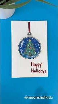 DIY “Christmas ornament” interactive card. Easy and fun paper circuit project for beginners.