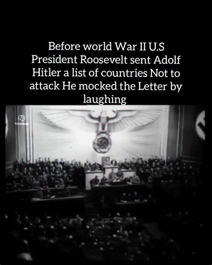 unfiltered history on Instagram: "In 1939, just months before World War II erupted, U.S. President Franklin D. Roosevelt tried a last diplomatic move to stop Hitler’s aggression in Europe. He wrote a letter to Adolf Hitler listing 31 countries and asked him to assure that Germany would not invade any of them. ​Roosevelt’s intention was clear: prevent global war at a time when tensions in Europe were already reaching a breaking point. But Hitler didn’t take it seriously. Instead, during a speech 