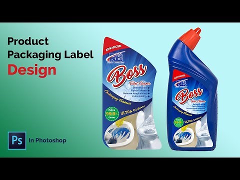 How to design a Product Packaging Label in Photoshop CC || Speed Art || Photoshop Tutorial