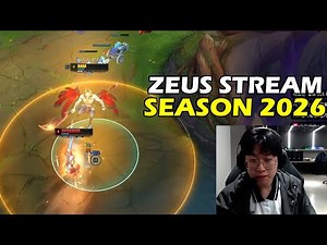 HLE Zeus Stream Zaahen New Season Lol 2026 vs T1 Top Laner