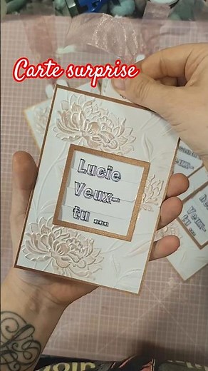 Carte Surprise message caché 💙 #scrap #carte #mariage #diy