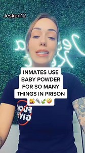43K views · 496 reactions | Baby powder is used for SO many things in prison. | Jessica Kent | Facebook