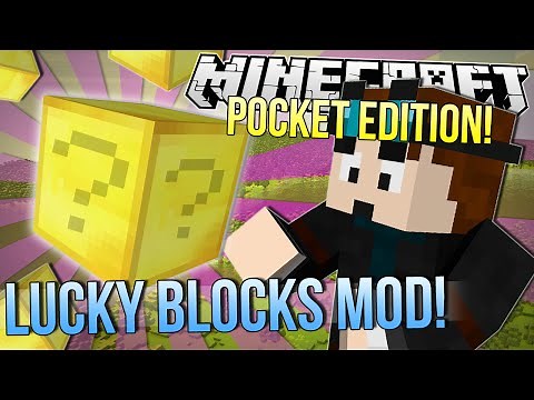 Minecraft Pocket Edition | LUCKY GOLD BLOCKS MOD | Mod Showcase 0.9.5