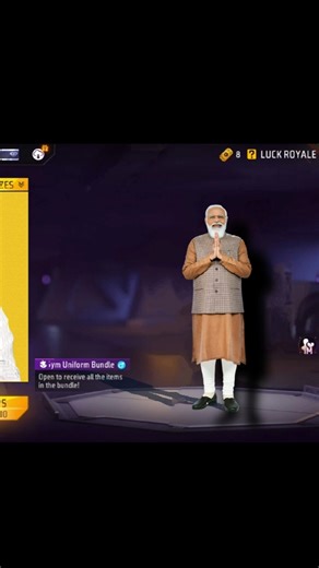 PM MODI JI FREE FIRE BUNDLE 😆 #shorts #freefireindia