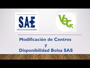 Modificación de Centros y Disponibilidad Bolsa de Empleo #SAS
