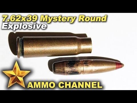 7.62x39 mystery round test firing - red tip - explosive