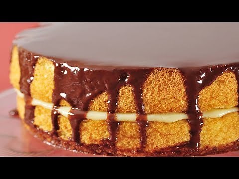 Boston Cream Pie Recipe Demonstration - Joyofbaking.com