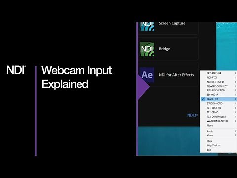 NDI Webcam Input Explained