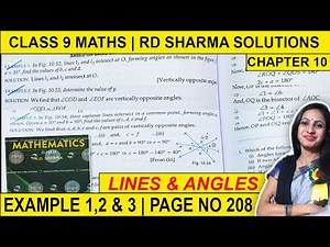 RD Sharma | Class 9 Maths Chapter 10 Example 1 to 3 Solution | RD Sharma Lines & Angles Solution