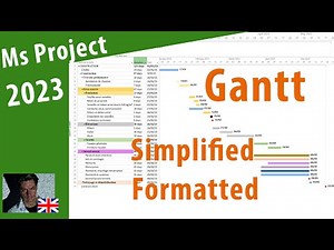 #96 Ms Project 2023 ● Formatted Simplified Gantt ● Be Smart