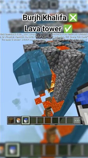 minecraft lava tower #minecraft #mincraftshort #shorts #gaming