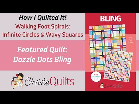 How I Quilted Walking Foot Spirals on Bling