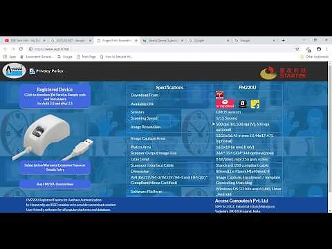 Startek FM220U rd service registration and installation for ayushman bharat,emitra, csc, aadhaar,