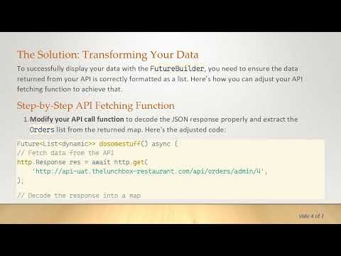 Solving the FutureBuilder Issue: API Data Not Showing in Flutter