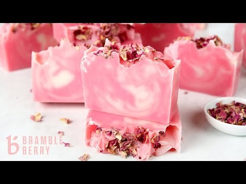 Learn To Make Swirled Rose Soap - Cold Process Soapmaking Guide | BrambleBerry.com