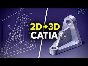 CATIA V5 Solid Model Exercise Part-10 | 3D Model from 2D Drawing | Beginner Tutorial