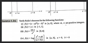 x=ax=bOx=ax=bEXAMPLE 1.14. Verify Rolle's theorem for the ... | Filo