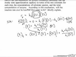 Enzyme Mechanism: Rate Derivation