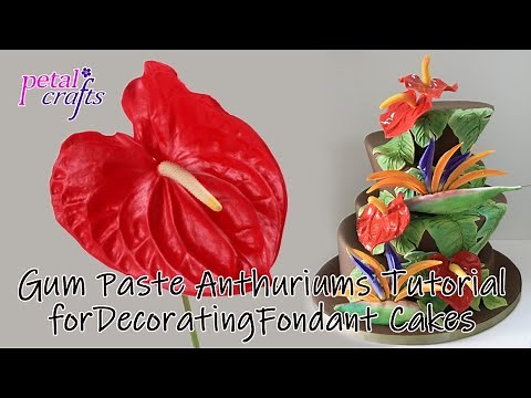 Gum paste Anthurium Lily for Decorating Fondant Cakes
