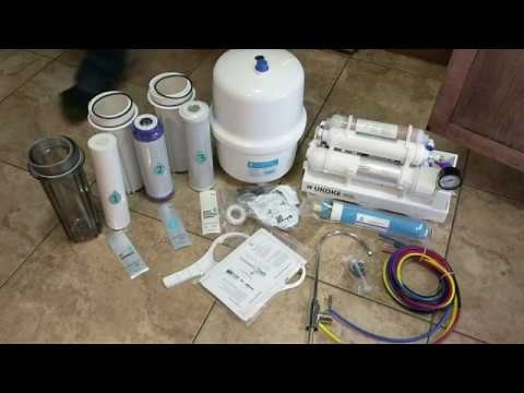 UKOKE 6 STAGE RO WATER FILTRATION SYSTEM ENGLISH INSTALL VIDEO