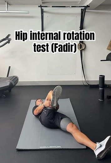 Hip internal rotation test (Fadir)