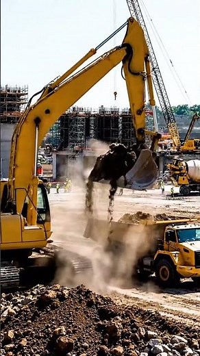 “Monster Machines Build a Road from Nothing! 🚧 Earthmoving Power in Action” #automobile #excavator