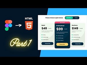How To Design A Pricing Table | Figma To HTML | Figma Design