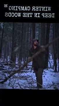 Camping out in the cold in a primitive #campping #outdoors #wildernessseaso #bushcraft #shorts