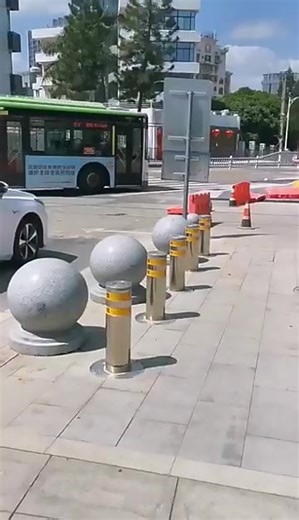 Anti Car Theft Retractable Electric Bollards #bollards #automaticbollards #cartheftprevention #steelbollards | Xiamen Jietian Technology Co., Ltd.