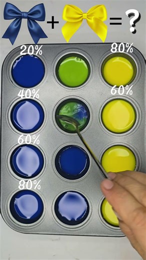 Yellow + Blue | Color Mixing#art #youtubeshorts #drawingvideo #satisfying #watercolor #shortsvideo