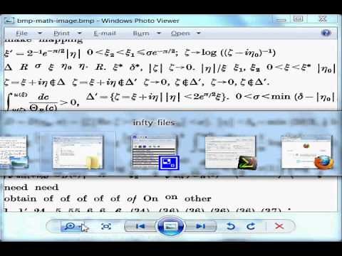 InftyReader Automatically Converting a BMP Math Image to MathML