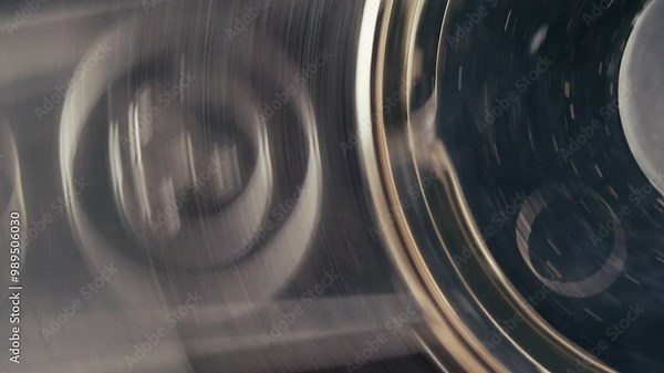 Tape audio music player, studio magnetic tape, vintage retro spool reel to reel player and recorder, magnetic tape data storage close up, music studio.