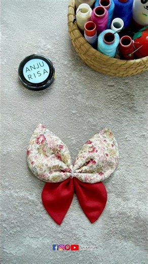 Butterfly bow is as easy as 123 🦋 #diybow #hairbows #butterfly