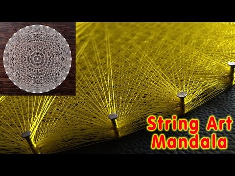 String art Mandala | Round string art | string art round shape | how to do string art | Version #2