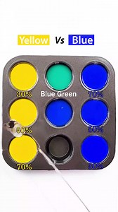 6.1K views · 61 reactions | Yellow vs Cobalt Blue Satisfying Color Mixing  Part 5 | Painting Academy | Facebook
