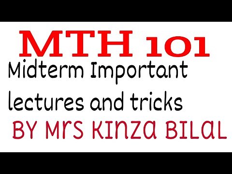 MTH101 midterm important lectures/Topics | Kinza Bilal