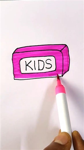 Simple easy Brick 🧱 drawing for kids #shorts #ytshorts #shortvideo #drawing #art #kidsart