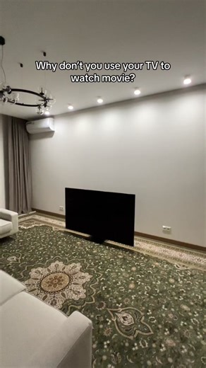 And i can move it to any place 🤍 #projector #miniprojector #hy300projector #hy300 #portableprojector