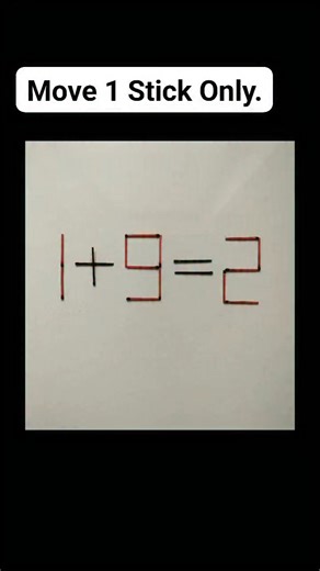 Ami Kotadiya on Instagram: "Sirf 1 matchstick move karke galat equation ko sahi banaiye. Dimaag lagaiye aur answer comments me likhiye! #education #viralchallenge #puzzle #mathskills #puzzlechallenge #reasoning #brainteaser #shortsreels"