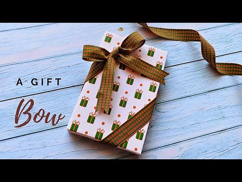 How to tie diagonal Ribbon Bow on Gift Box | Christmas Ribbon Gift wrap easy #giftwrap