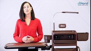 atHand Overbed Table System, Brown Add-On Open Shelf