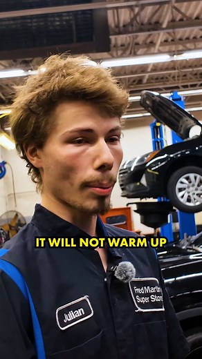 4.2K views · 23 reactions | One tiny dashboard light nearly took this car out for good. Turns out “check engine” doesn’t always mean what you think. #carmaintenance #checkenginelight #thermostatreplacement | Fred Martin Superstore | Facebook