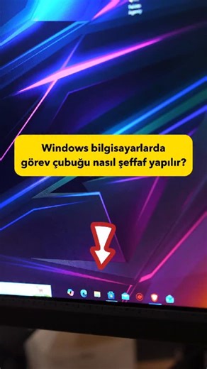 Yeşil Robot on Instagram: "💡 Windows bilgisayarlarda görev çubuğunu nasıl şeffaf hale getirebileceğinizi anlattık!"
