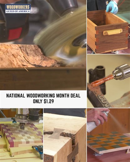 Not 7 Days. Not 14 days. Not 30 days. TRY IT FOR A YEAR FOR ONLY $1.29! The Woodworkers Guild of America is offering Premium Memberships for only $1.29. And that's for an entire year. It's normally $88. WOW! That's a great deal. Try them out, they have awesome woodworking classes & expert instruction. | WoodWorkers Guild of America