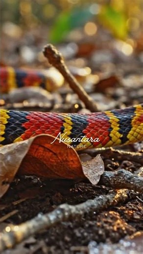 Red on Black, Friend of Jack? The Stunning Tri-Color Snake! #nusantaranature #wildlife #nature